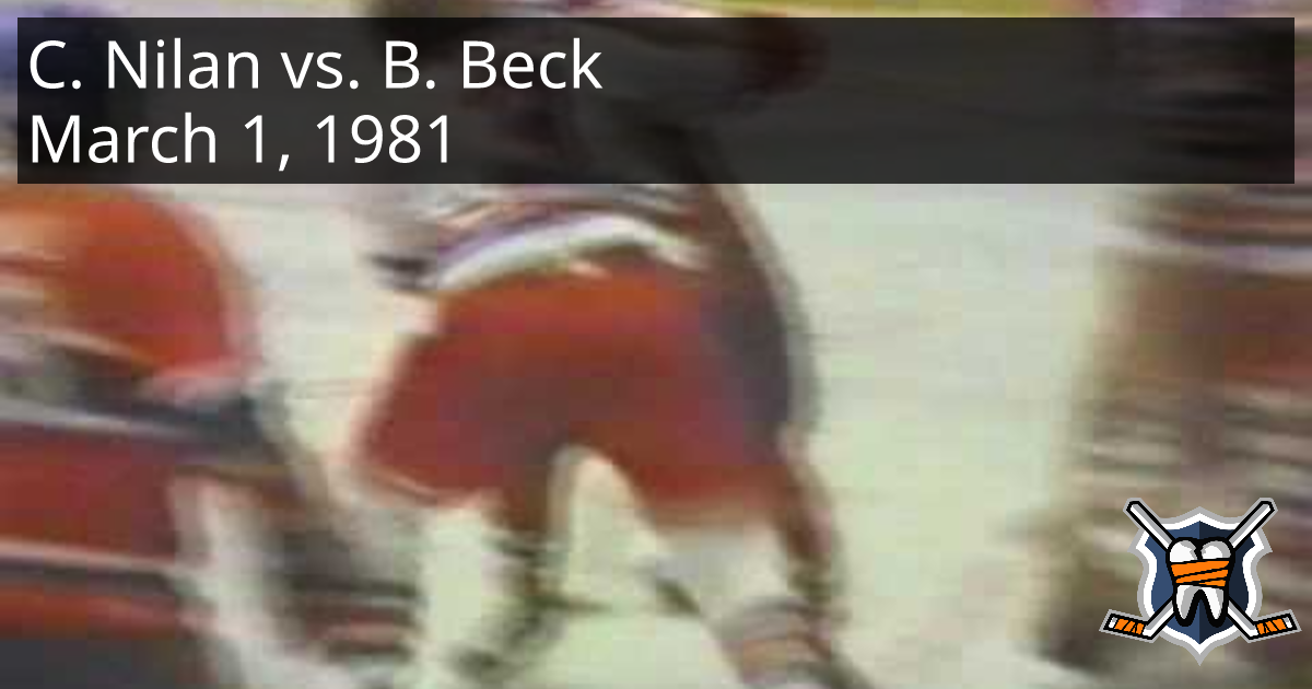 Chris Nilan vs. Barry Beck, March 1, 1981 - Montreal Canadiens vs. New ...