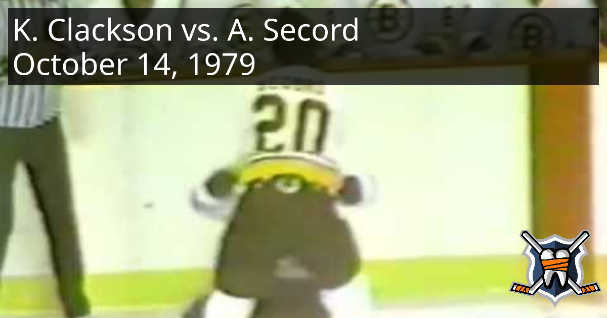 Kim Clackson vs. Al Secord, October 14, 1979 - Pittsburgh Penguins vs ...
