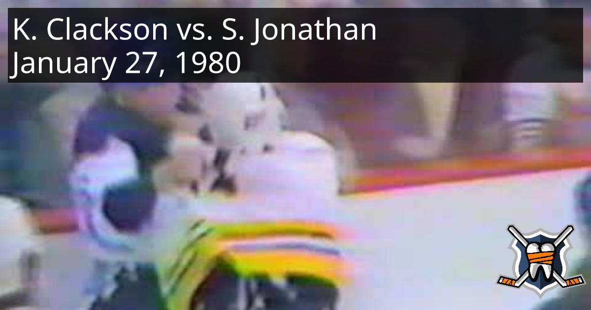 Kim Clackson vs. Stan Jonathan, January 27, 1980 - Pittsburgh Penguins ...