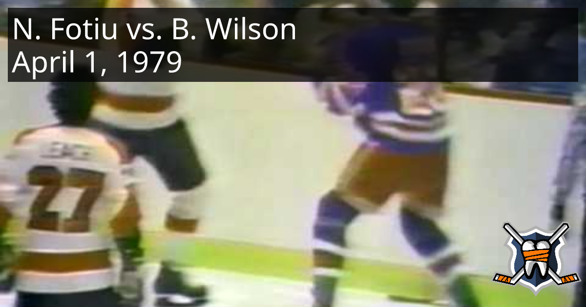 Nick Fotiu vs. Behn Wilson, April 1, 1979 - New York Rangers vs ...