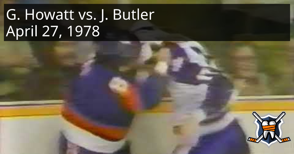 Garry Howatt vs. Jerry Butler, April 27, 1978 - New York Islanders vs ...