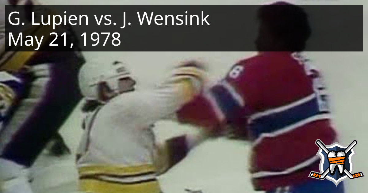 Gilles Lupien vs. John Wensink, May 21, 1978 - Montreal Canadiens vs ...