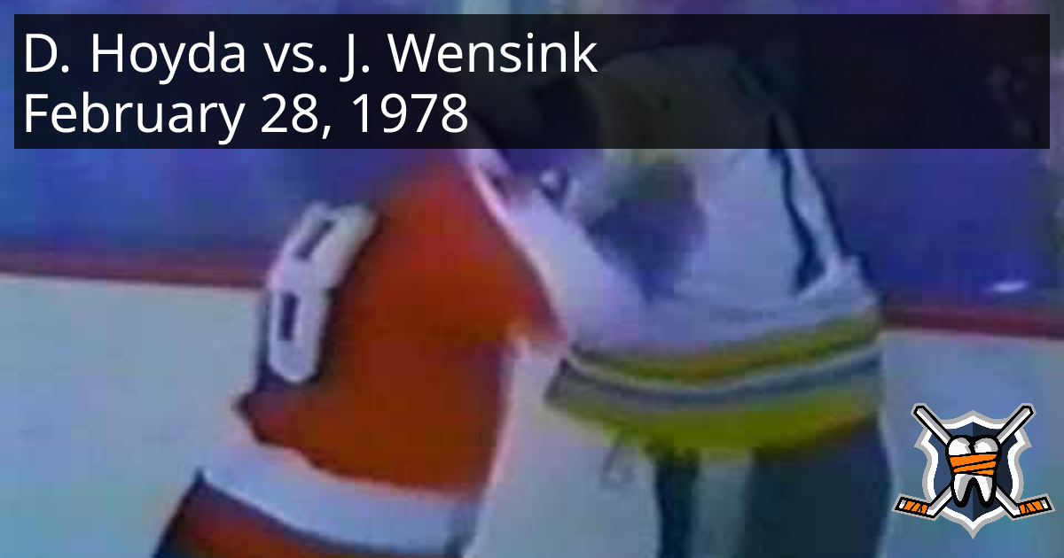 Dave Hoyda vs. John Wensink, February 28, 1978 - Philadelphia Flyers vs ...