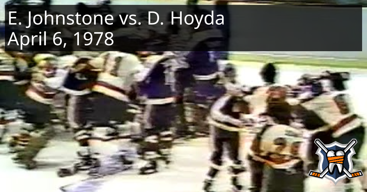 Ed Johnstone vs. Dave Hoyda, April 6, 1978 - New York Rangers vs ...