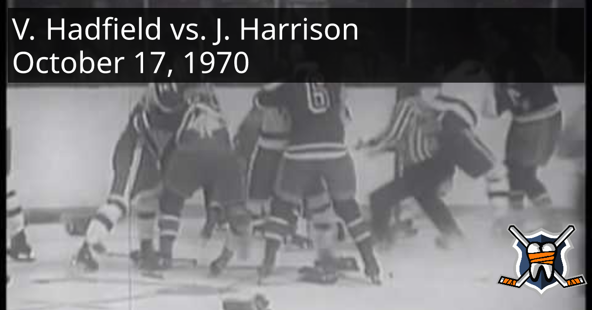Vic Hadfield vs. Jim Harrison, October 17, 1970 - New York Rangers vs ...