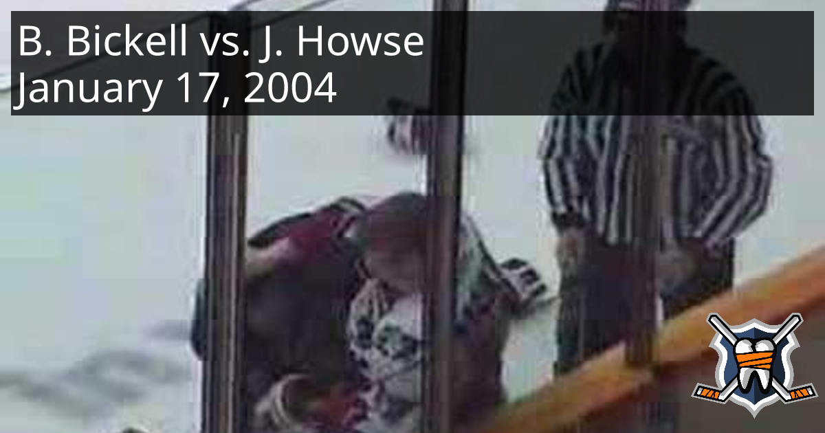 Bryan Bickell vs. Jon Howse, January 17, 2004 - Ottawa 67's vs ...