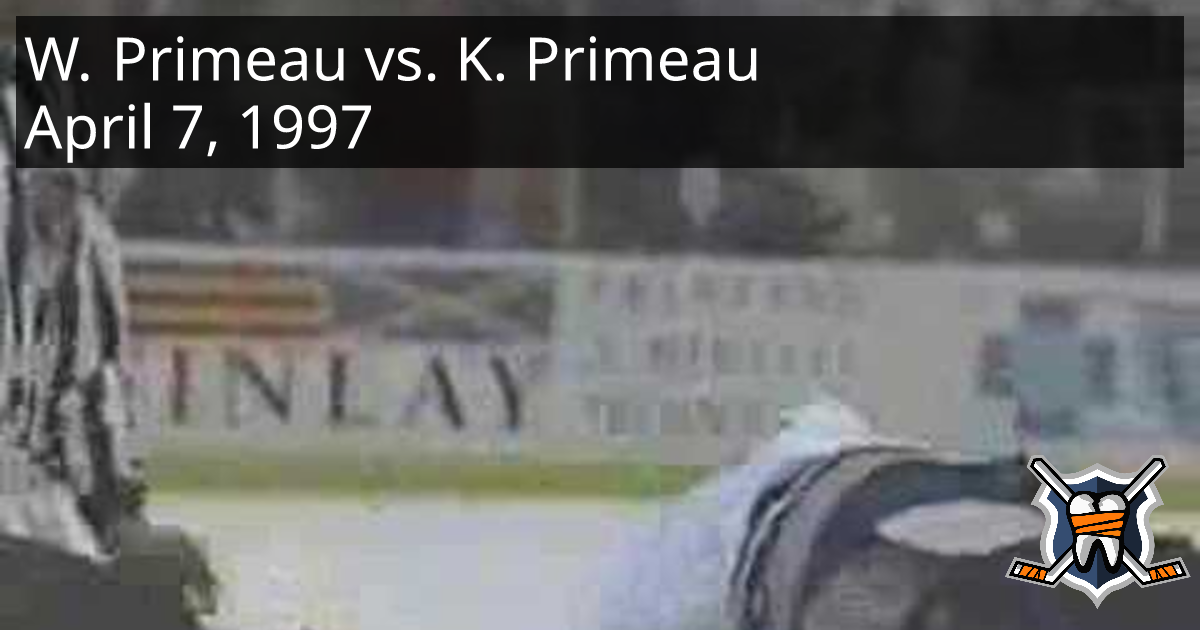 Wayne Primeau vs. Keith Primeau, April 7, 1997 - Buffalo Sabres vs ...