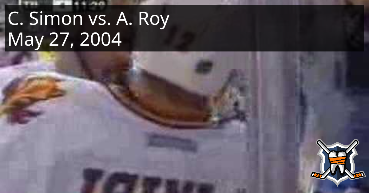 Chris Simon vs. Andre Roy, May 27, 2004 - Calgary Flames vs. Tampa Bay ...