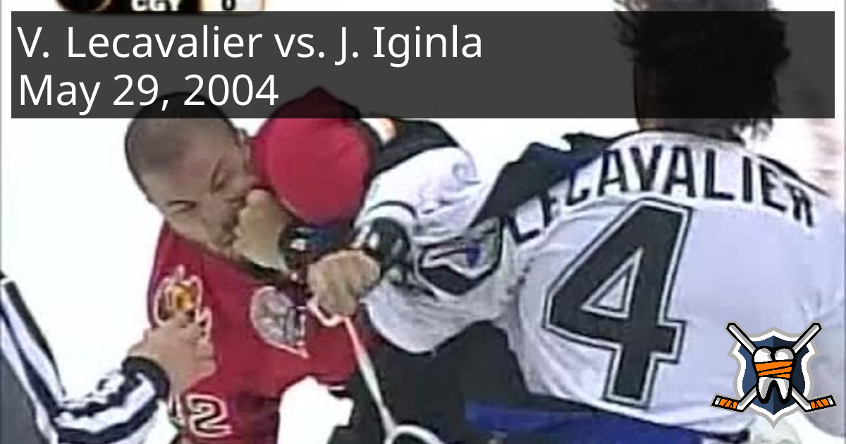 Vincent Lecavalier vs. Jarome Iginla, May 29, 2004 - Tampa Bay ...