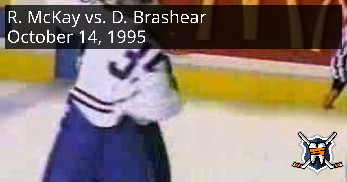 Randy McKay vs. Donald Brashear, October 14, 1995 - New Jersey Devils ...
