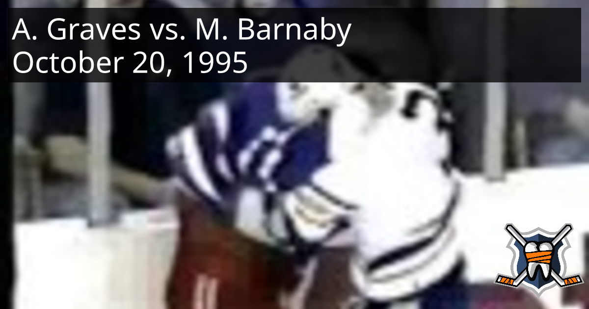 Adam Graves vs. Matthew Barnaby, October 20, 1995 - New York Rangers vs ...