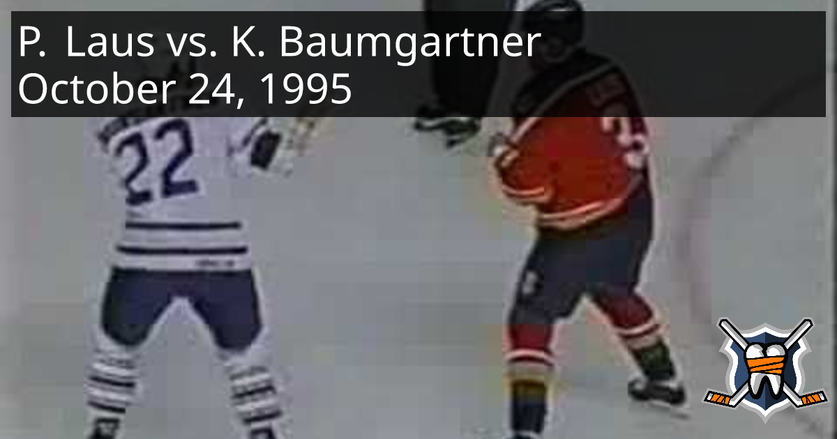 Paul Laus vs. Ken Baumgartner, October 24, 1995 - Florida Panthers vs ...