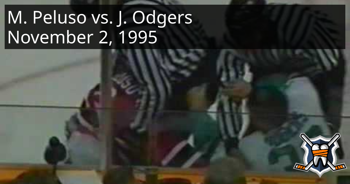 Mike Peluso vs. Jeff Odgers, November 2, 1995 - New Jersey Devils vs ...