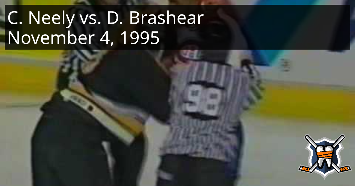 Cam Neely vs. Donald Brashear, November 4, 1995 - Boston Bruins vs ...