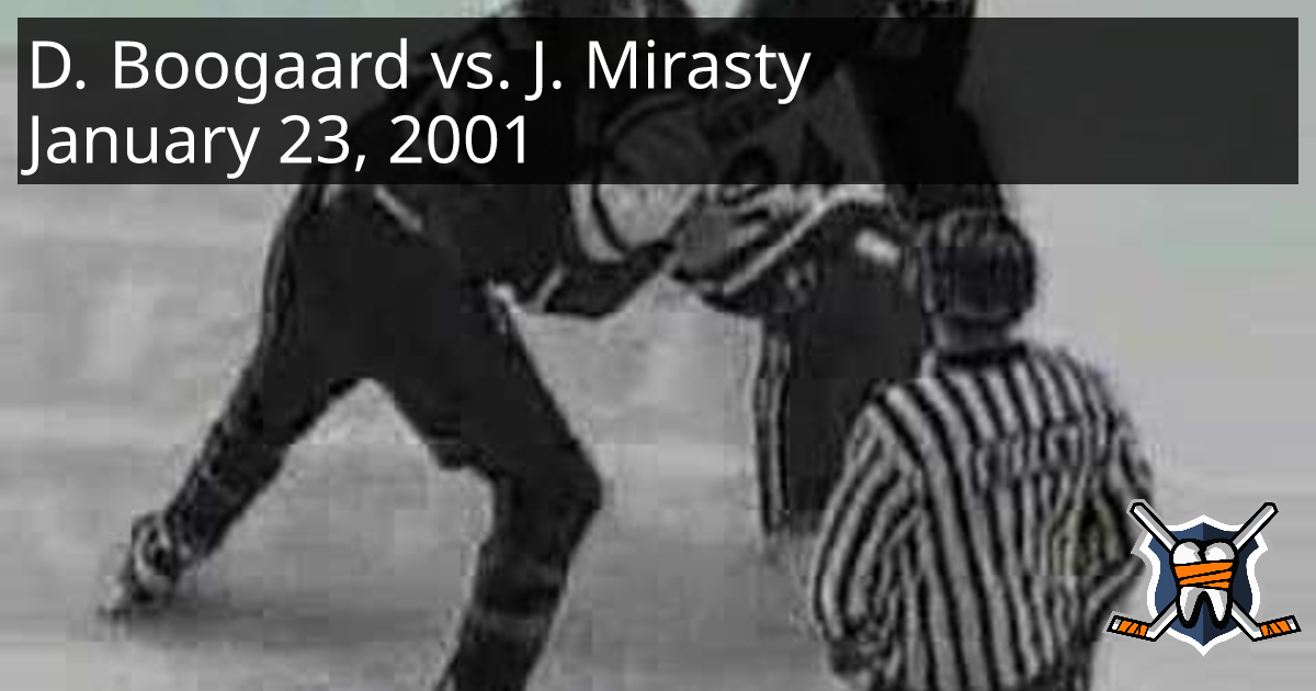 Derek Boogaard vs. Jon Mirasty, January 23, 2001 - Prince George ...