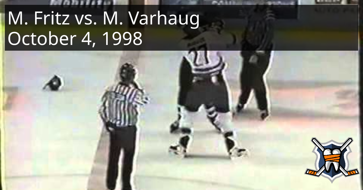 Mitch Fritz vs. Mike Varhaug, October 4, 1998 - Kelowna Rockets vs ...