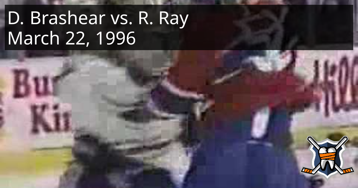 Donald Brashear vs. Rob Ray, March 22, 1996 - Montreal Canadiens vs ...