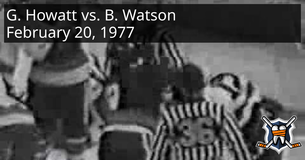 Garry Howatt vs. Bryan Watson, February 20, 1977 - New York Islanders ...