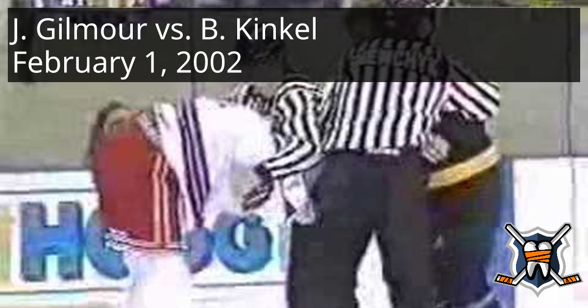Jake Gilmour vs. Bill Kinkel, February 1, 2002 - Belleville Bulls vs ...