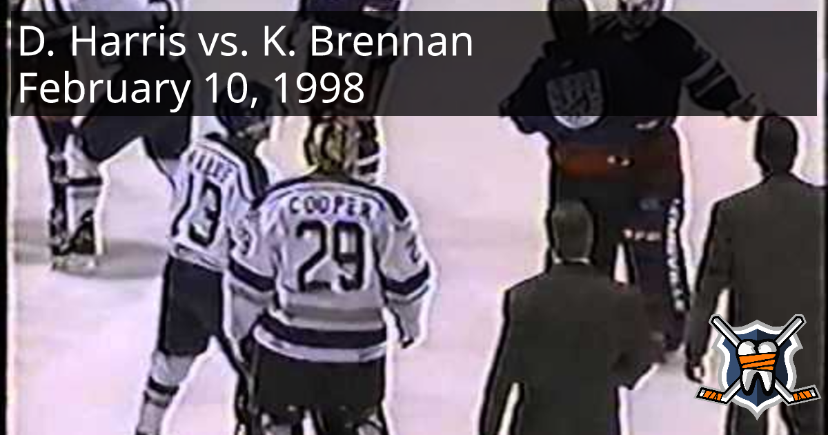 Darcy Harris vs. Kip Brennan, February 10, 1998 - Kitchener Rangers vs ...