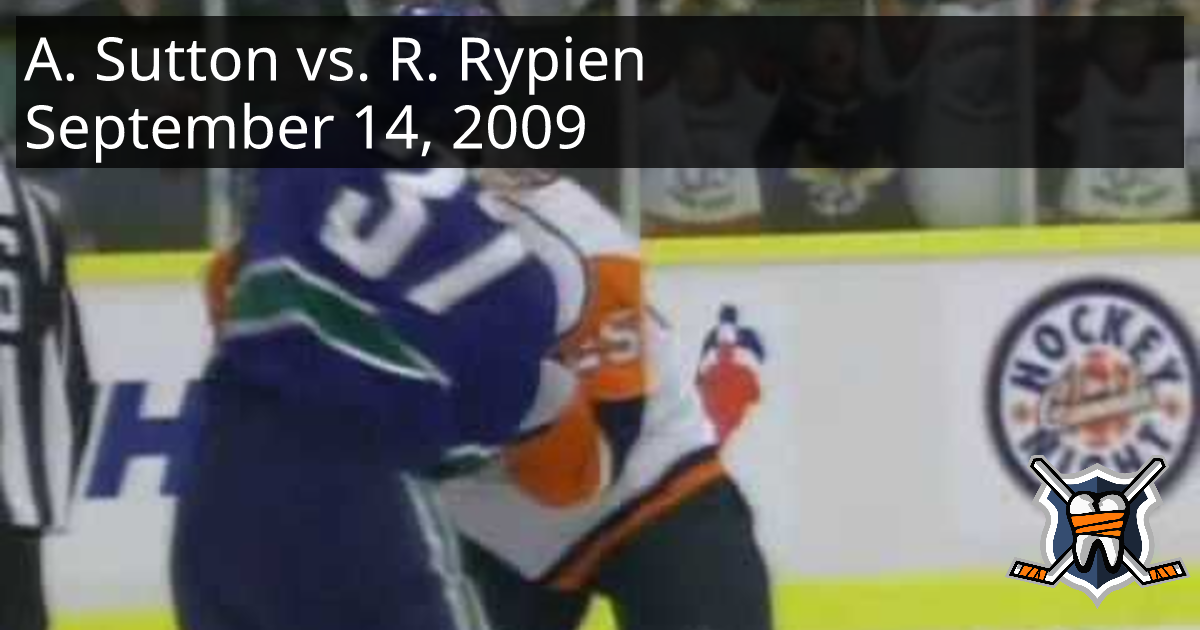Andy Sutton vs. Rick Rypien, September 14, 2009 - New York Islanders vs ...