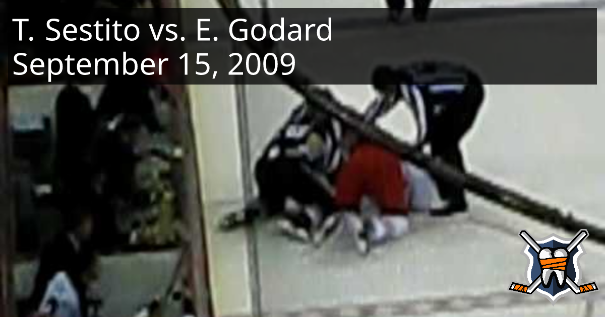 Tom Sestito vs. Eric Godard, September 15, 2009 - Columbus Blue Jackets ...