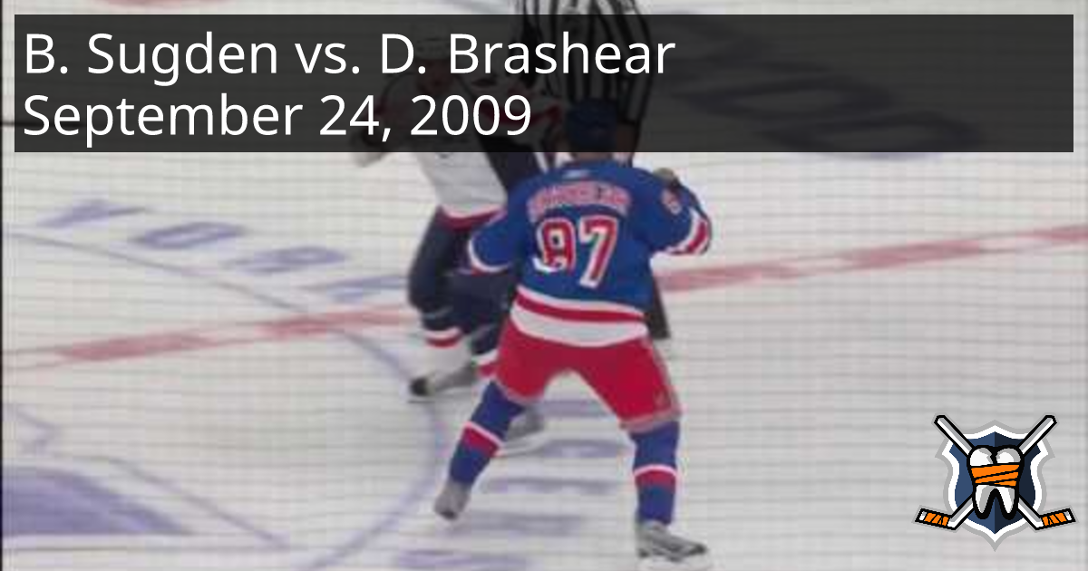 Brandon Sugden vs. Donald Brashear, September 24, 2009 - Washington ...