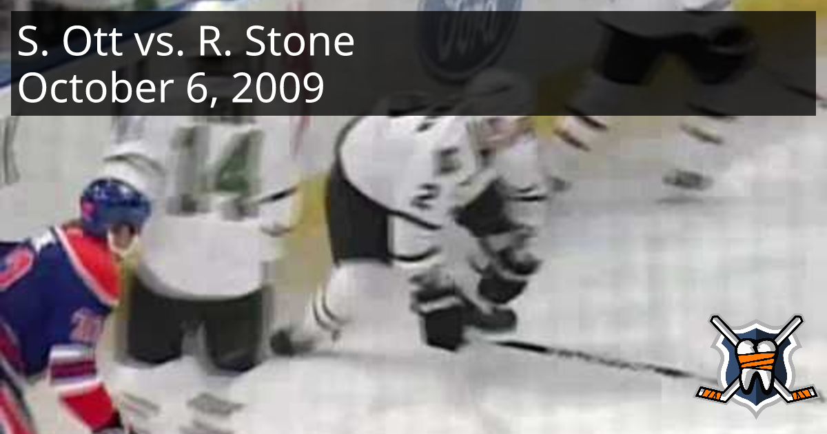 Steve Ott vs. Ryan Stone, October 6, 2009 - Dallas Stars vs. Edmonton ...