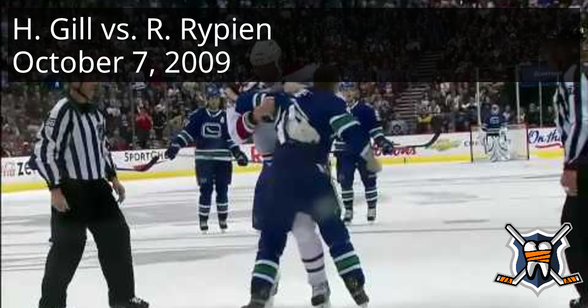 Hal Gill vs. Rick Rypien, October 7, 2009 - Montreal Canadiens vs ...