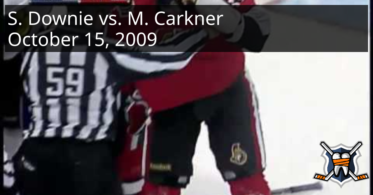 Steve Downie vs. Matt Carkner, October 15, 2009 - Tampa Bay Lightning ...