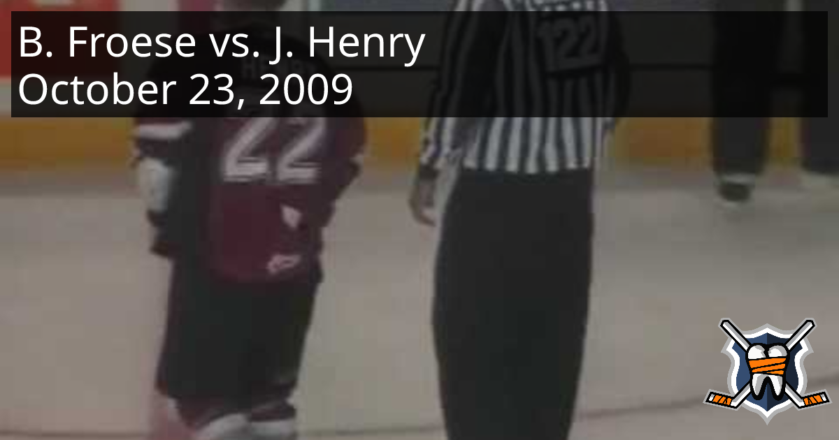 Byron Froese vs. James Henry, October 23, 2009 - Everett Silvertips vs ...