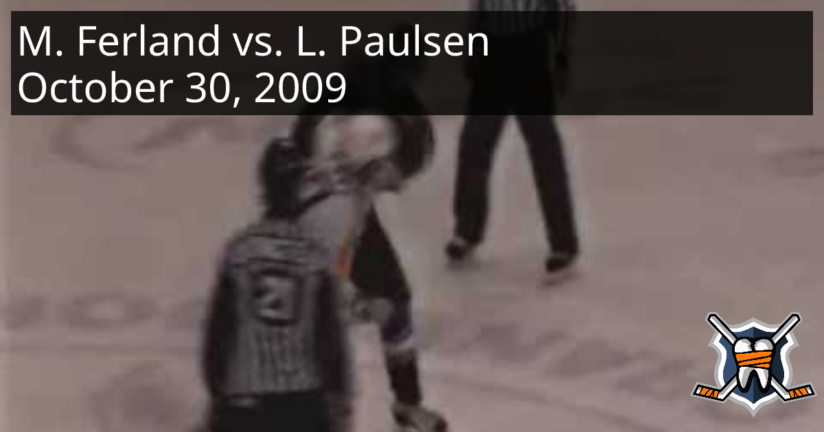 Micheal Ferland vs. Luke Paulsen, October 30, 2009 - Brandon Wheat ...