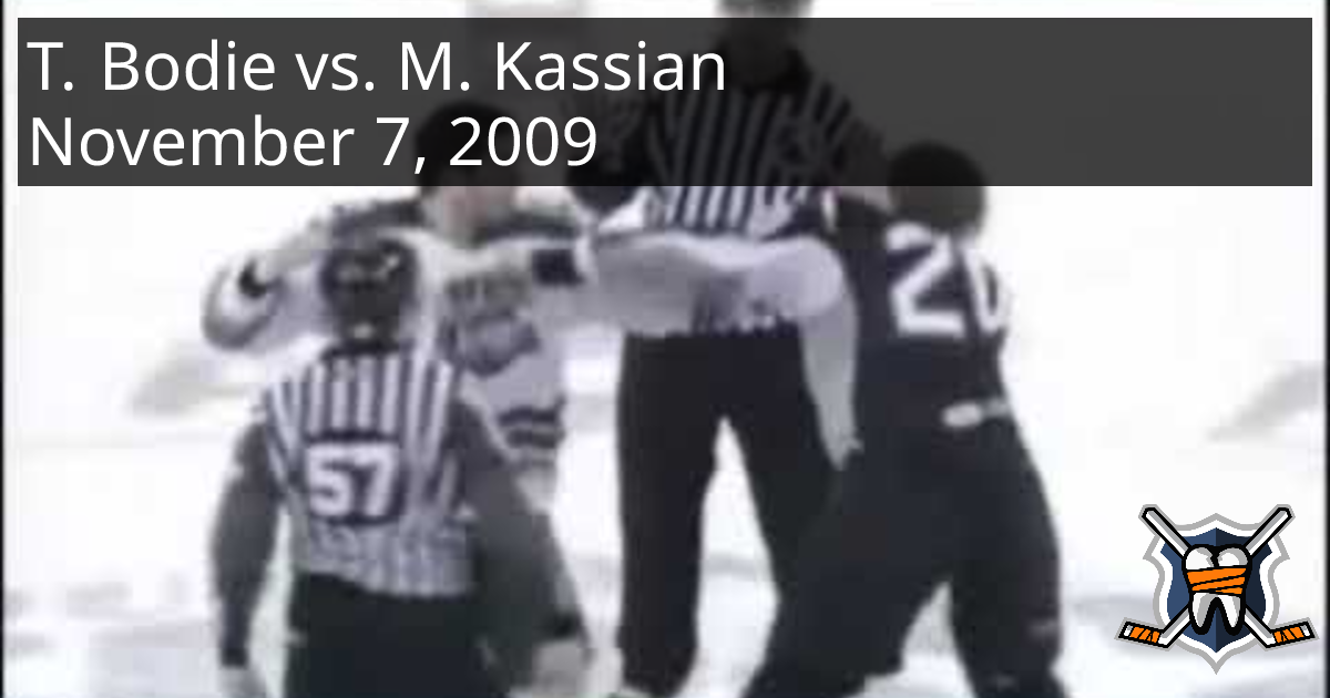 Troy Bodie vs. Matt Kassian, November 7, 2009 - San Antonio Rampage vs ...