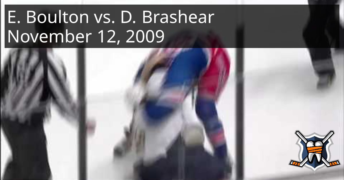 Eric Boulton vs. Donald Brashear, November 12, 2009 - Atlanta Thrashers ...