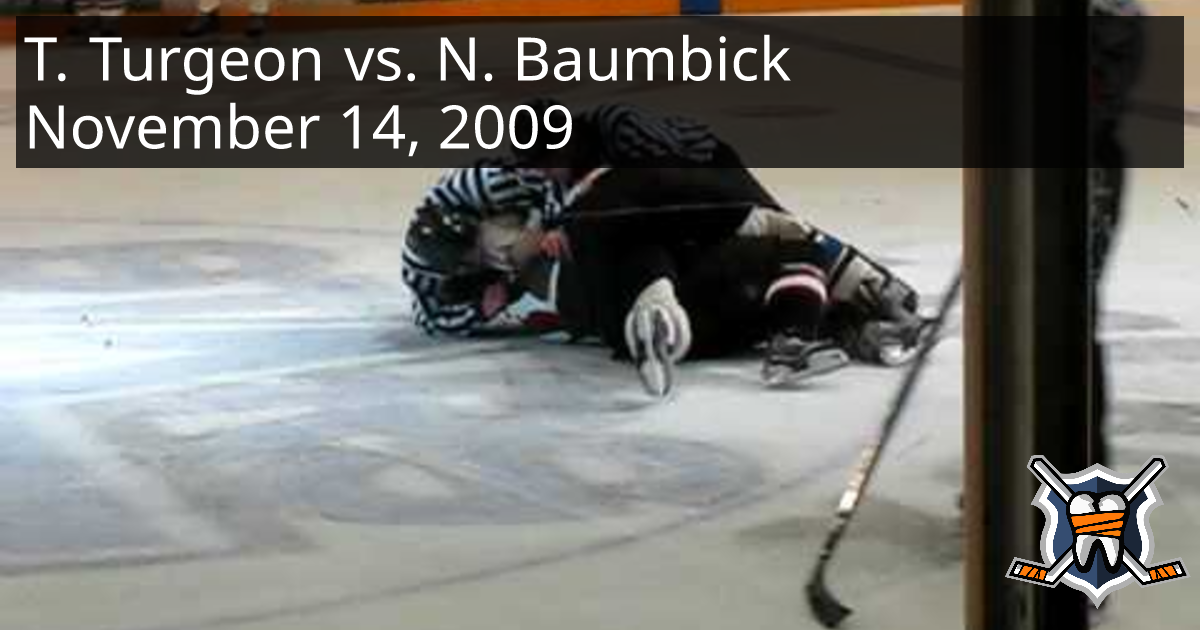 Tony Turgeon vs. Nate Baumbick, November 14, 2009 - Waterloo Black ...
