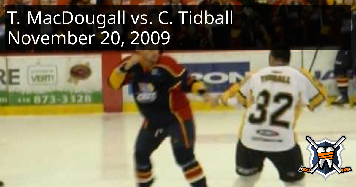 Todd MacDougall vs. Curtis Tidball, November 20, 2009 - 3L de Rivière ...