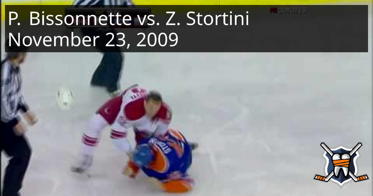 Paul Bissonnette vs. Zack Stortini, November 23, 2009 - Arizona Coyotes ...