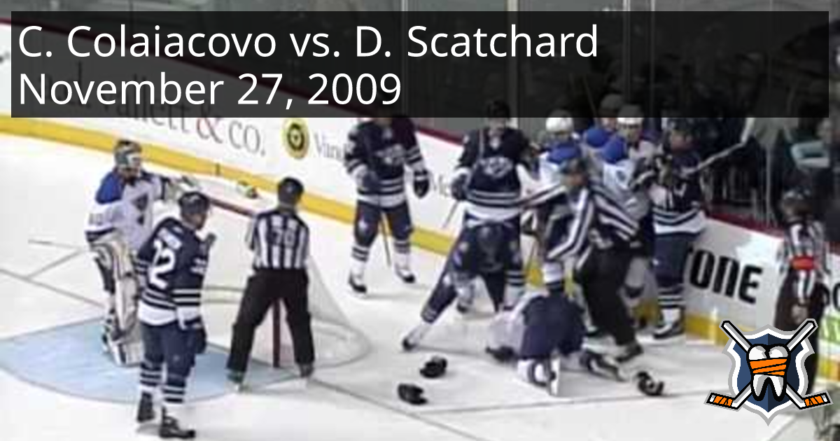 Carlo Colaiacovo vs. Dave Scatchard, November 27, 2009 - St Louis Blues ...