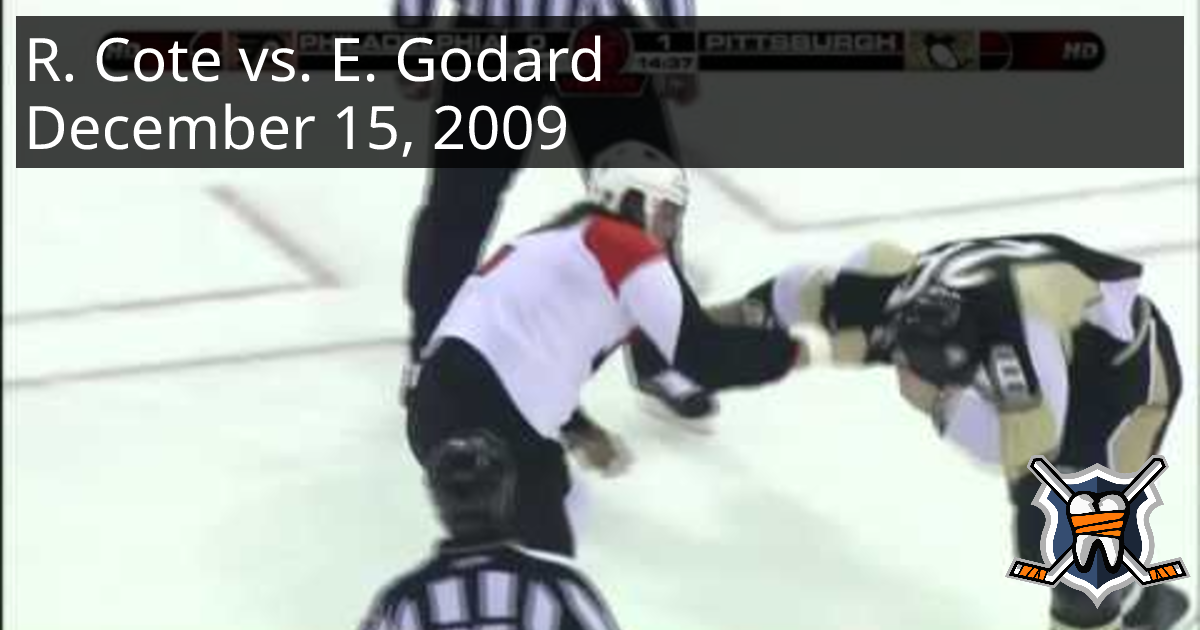 Riley Cote vs. Eric Godard, December 15, 2009 - Philadelphia Flyers vs ...