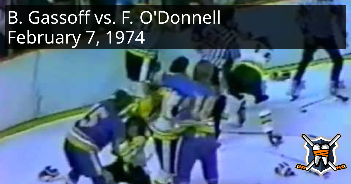 Bob Gassoff vs. Fred O'Donnell, February 7, 1974 - St Louis Blues vs ...