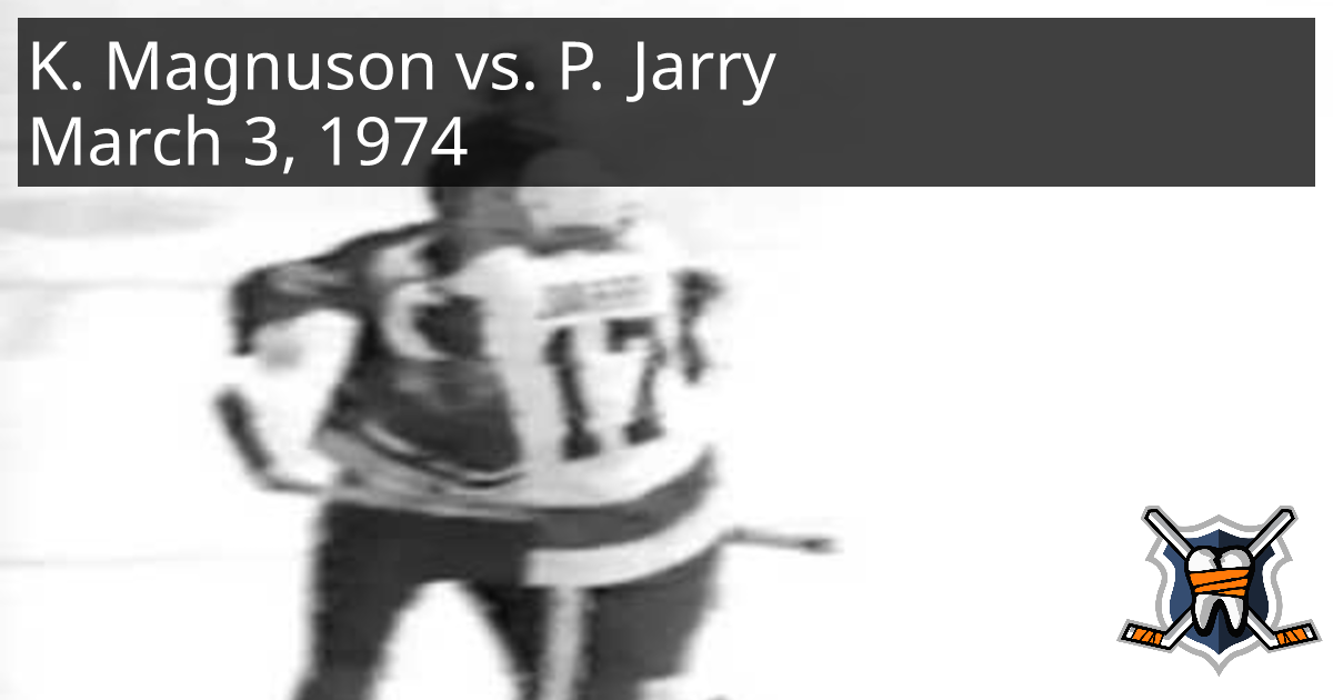Keith Magnuson vs. Pierre Jarry, March 3, 1974 - Chicago Blackhawks vs ...