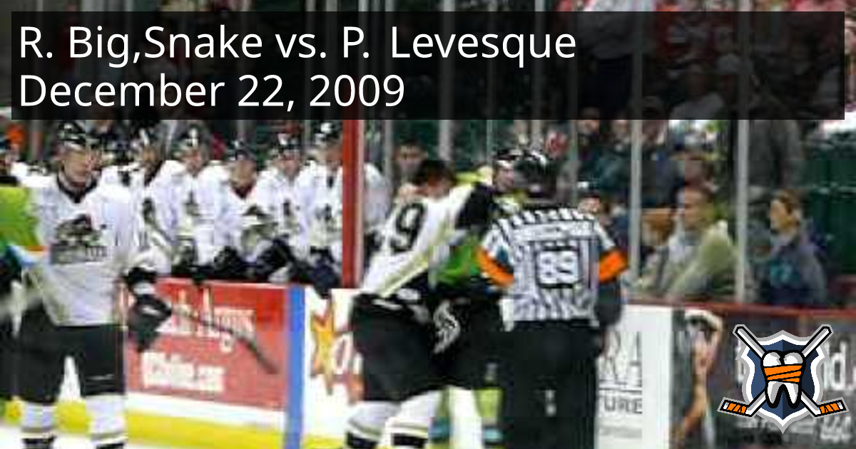 Robin Big Snake vs. Patrick Levesque, December 22, 2009 - Muskegon ...