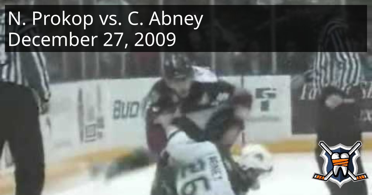 Neal Prokop vs. Cameron Abney, December 27, 2009 - Tri-City Americans ...