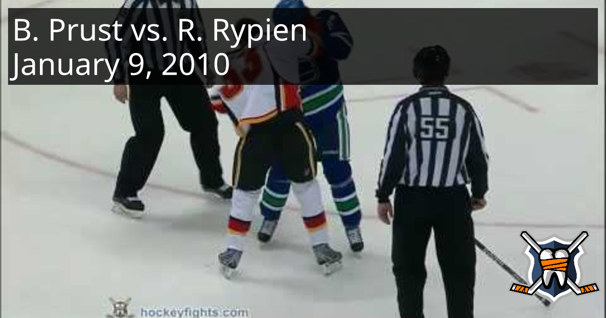 Brandon Prust vs. Rick Rypien, January 9, 2010 - Calgary Flames vs ...
