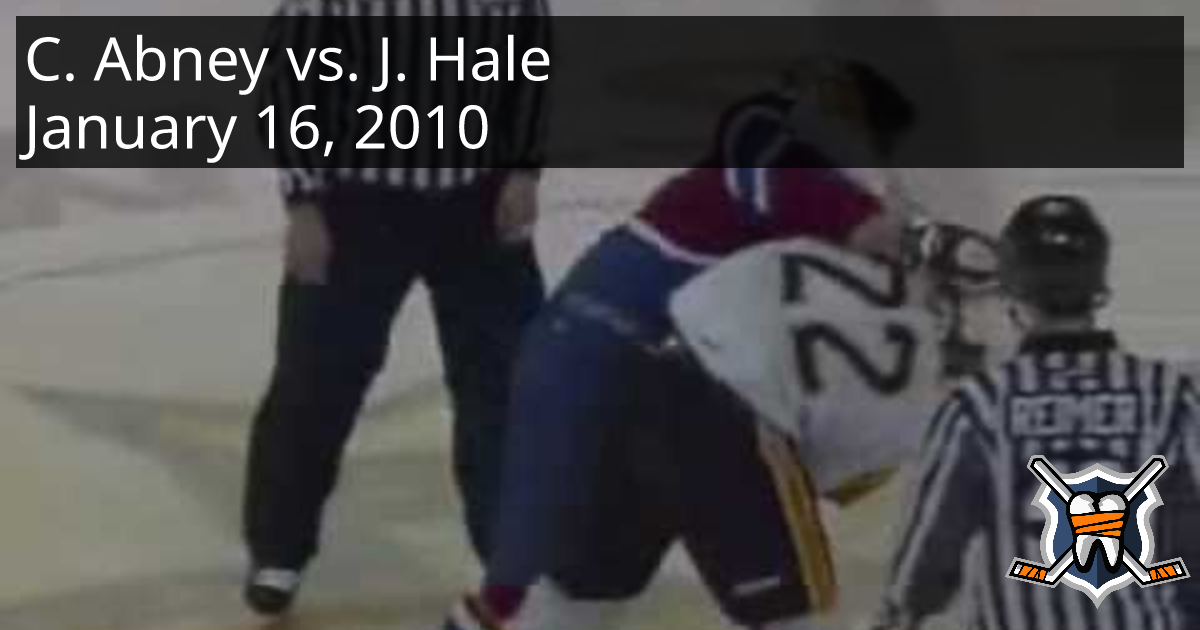 Cameron Abney vs. Jordan Hale, January 16, 2010 - Edmonton Oil Kings vs ...