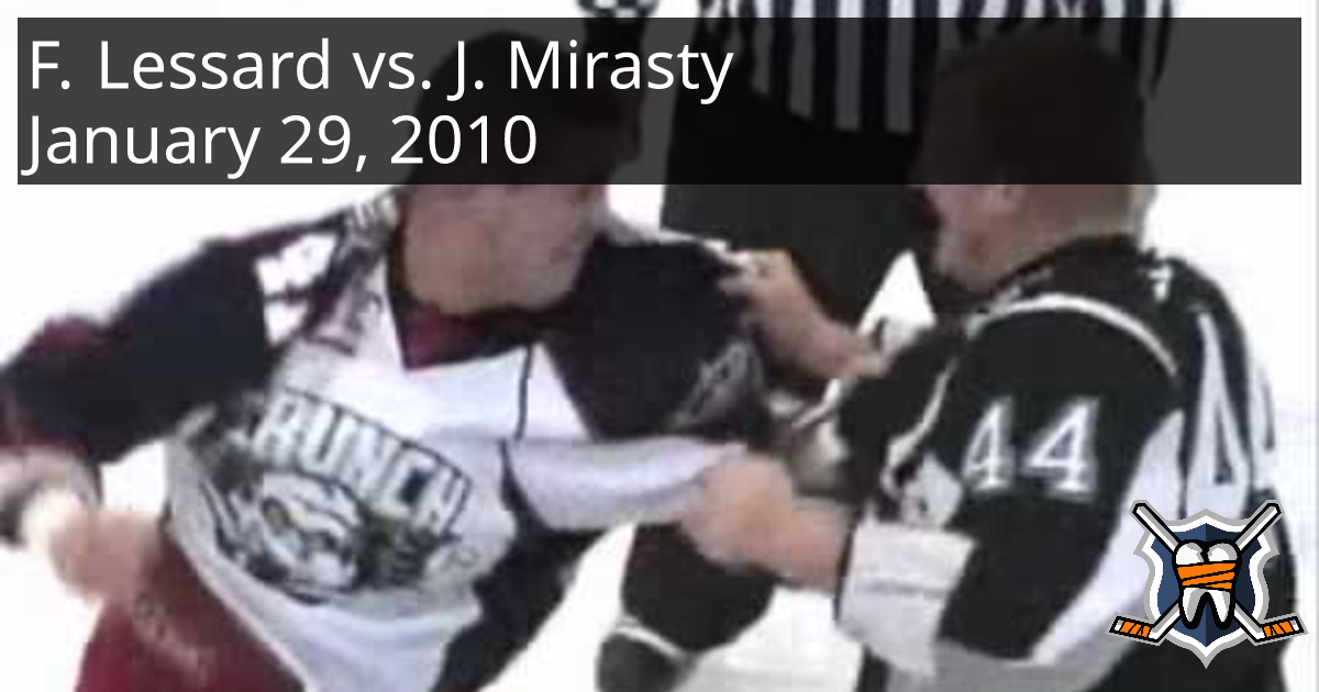 Francis Lessard vs. Jon Mirasty, January 29, 2010 - San Antonio Rampage ...