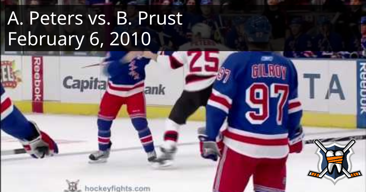 Andrew Peters vs. Brandon Prust, February 6, 2010 - New Jersey Devils ...