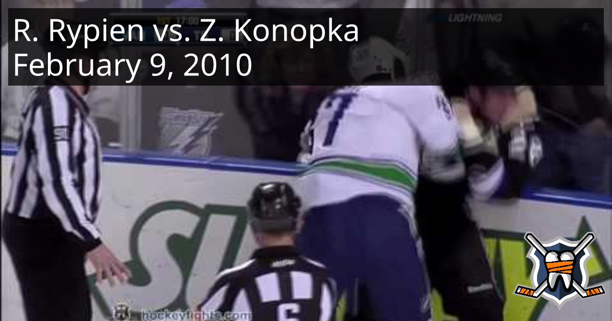 Rick Rypien vs. Zenon Konopka, February 9, 2010 - Vancouver Canucks vs ...