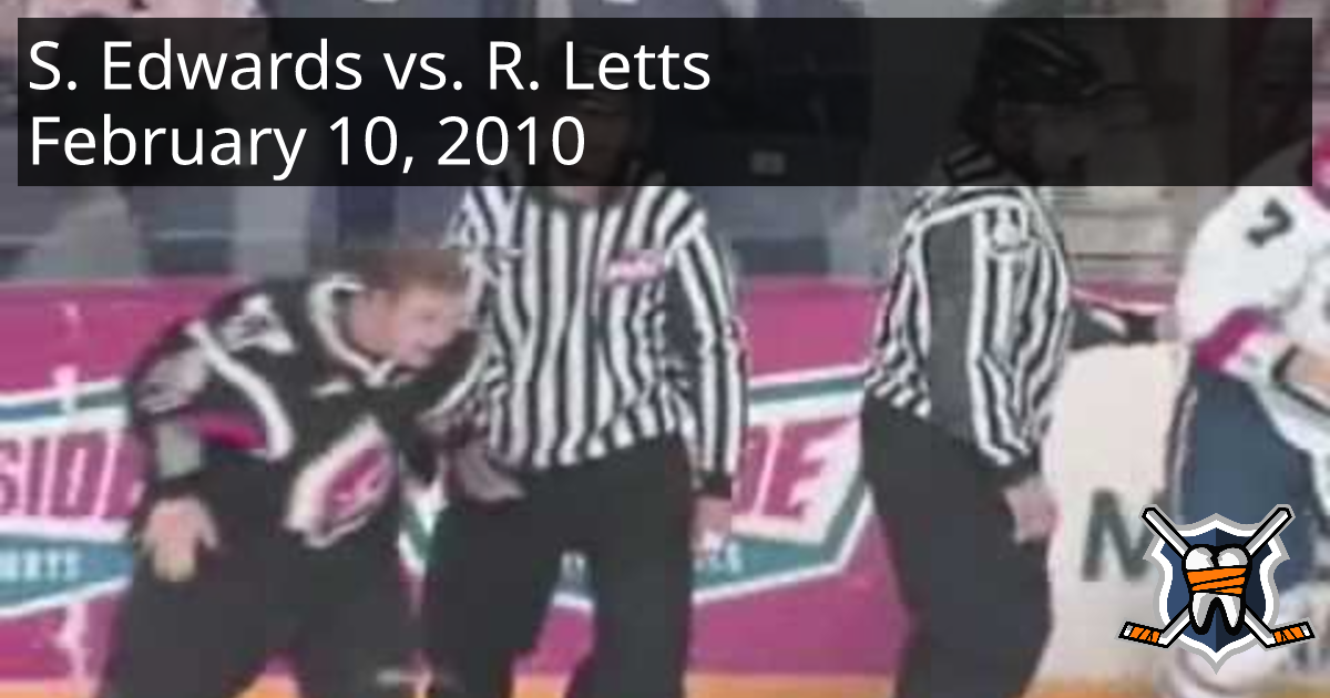 Spencer Edwards vs. Ryan Letts, February 10, 2010 - Moose Jaw Warriors ...