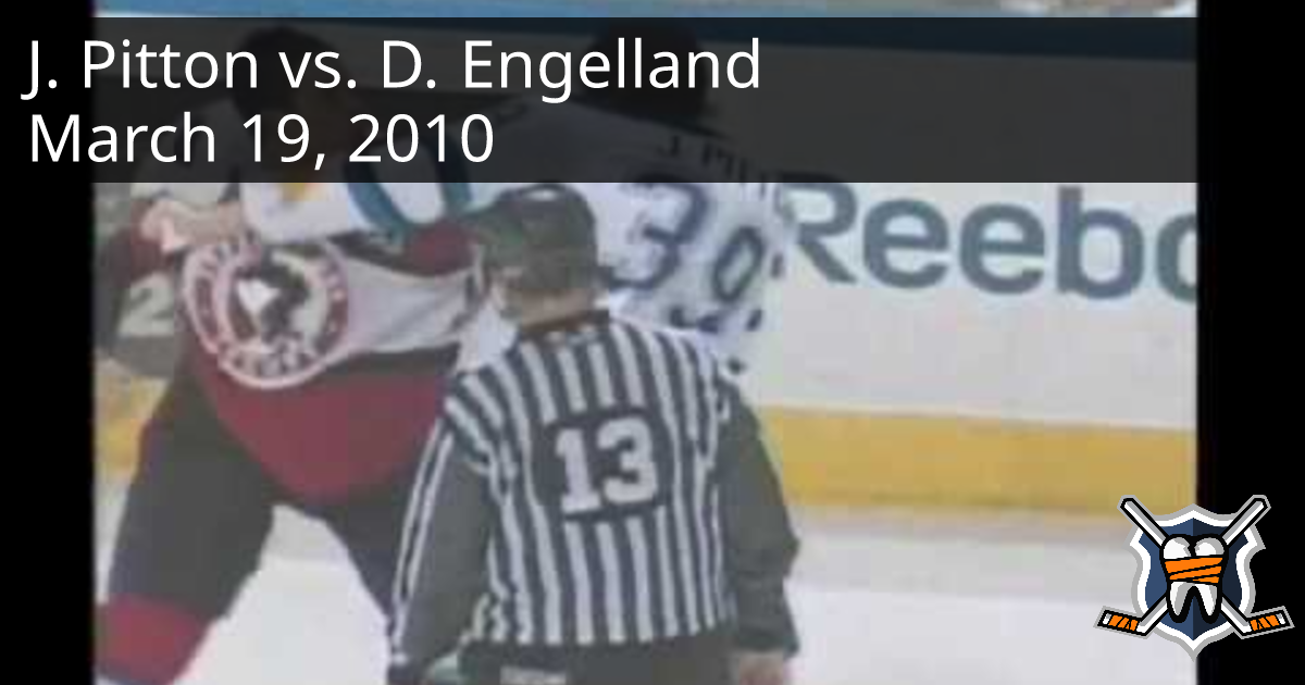 Jason Pitton vs. Deryk Engelland, March 19, 2010 - Springfield Falcons ...